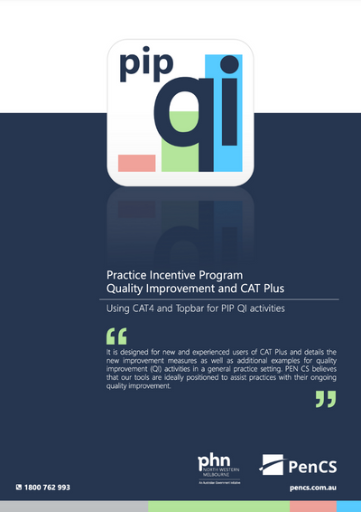 Using CAT4 and Topbar for PIP QI activities - North Western Melbourne Primary Health Network