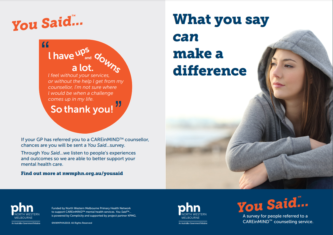 You Said… Information for consumers: A5 flyers - North Western ...