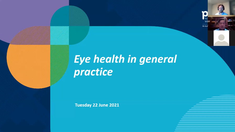 Eye health in general practice (22 June 2021 webinar) - North Western ...