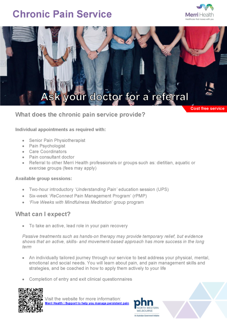 Free public community-based chronic pain service available - North ...