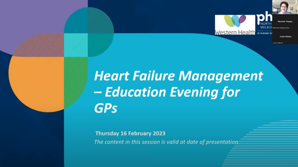 Heart Failure Management – Education evening for GPs (16 February 2023 ...