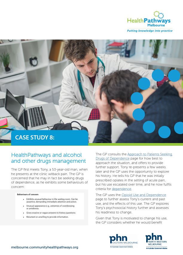 HealthPathways Melbourne case study - Alcohol and other drugs ...