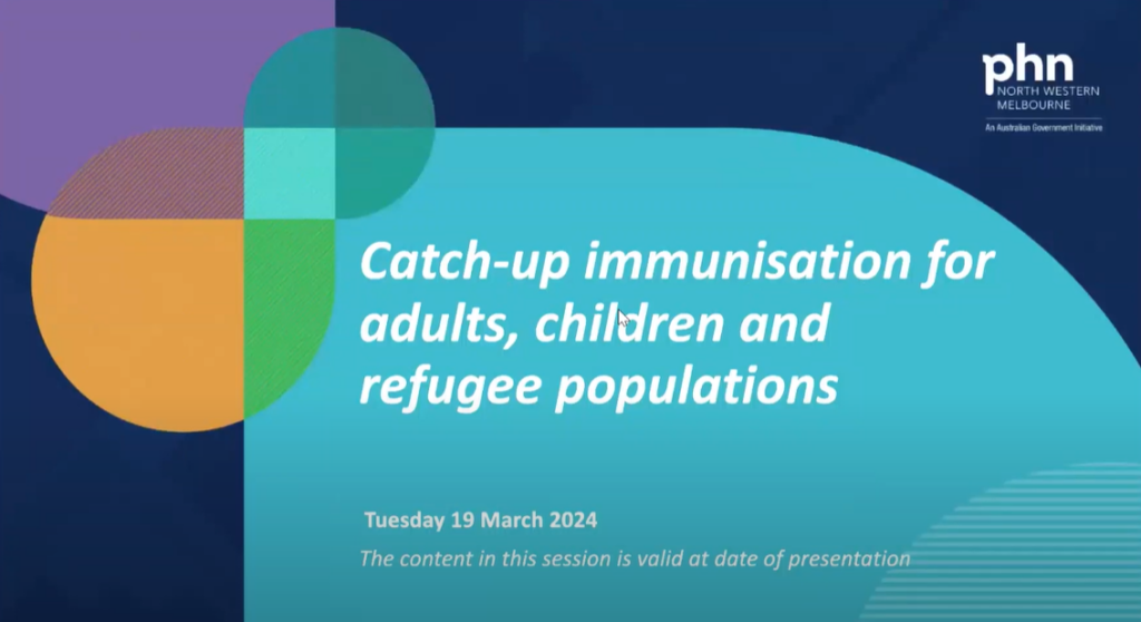 Catch-up immunisation for adults, children and refugee populations (19 ...