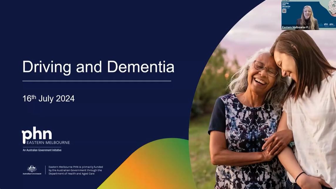 Driving and dementia (16 July 2024) - North Western Melbourne Primary Health Network