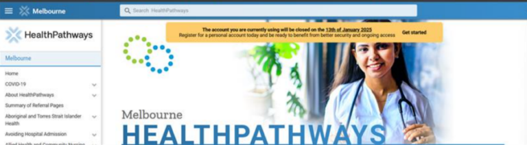 HealthPathways Melbourne: new personalised accounts are here - North ...