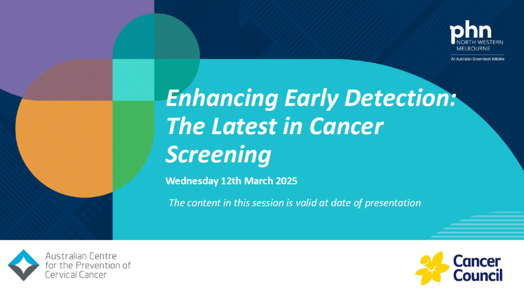 Enhancing early detection: The latest in cancer screening (13 March ...