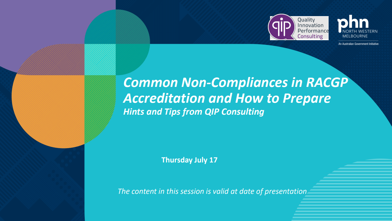 Accreditation - common non-conformances in RACGP accreditation and how ...