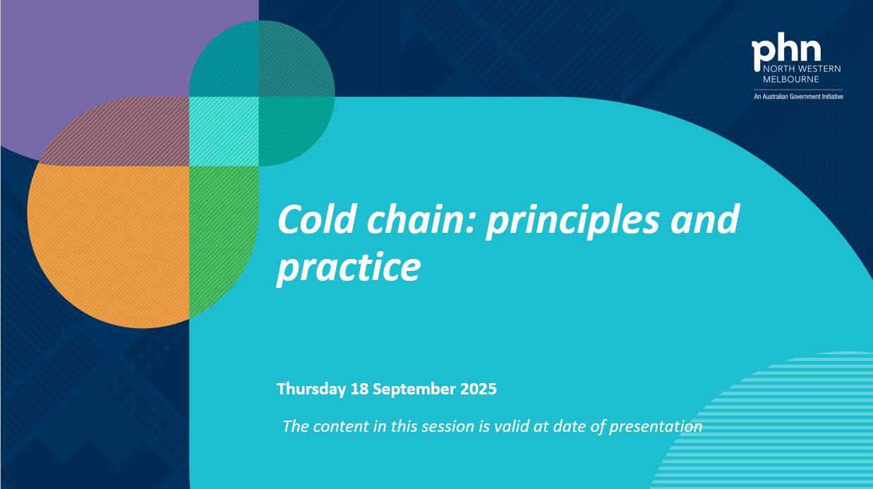 Cold chain: principles and practice for accreditation (18 September ...